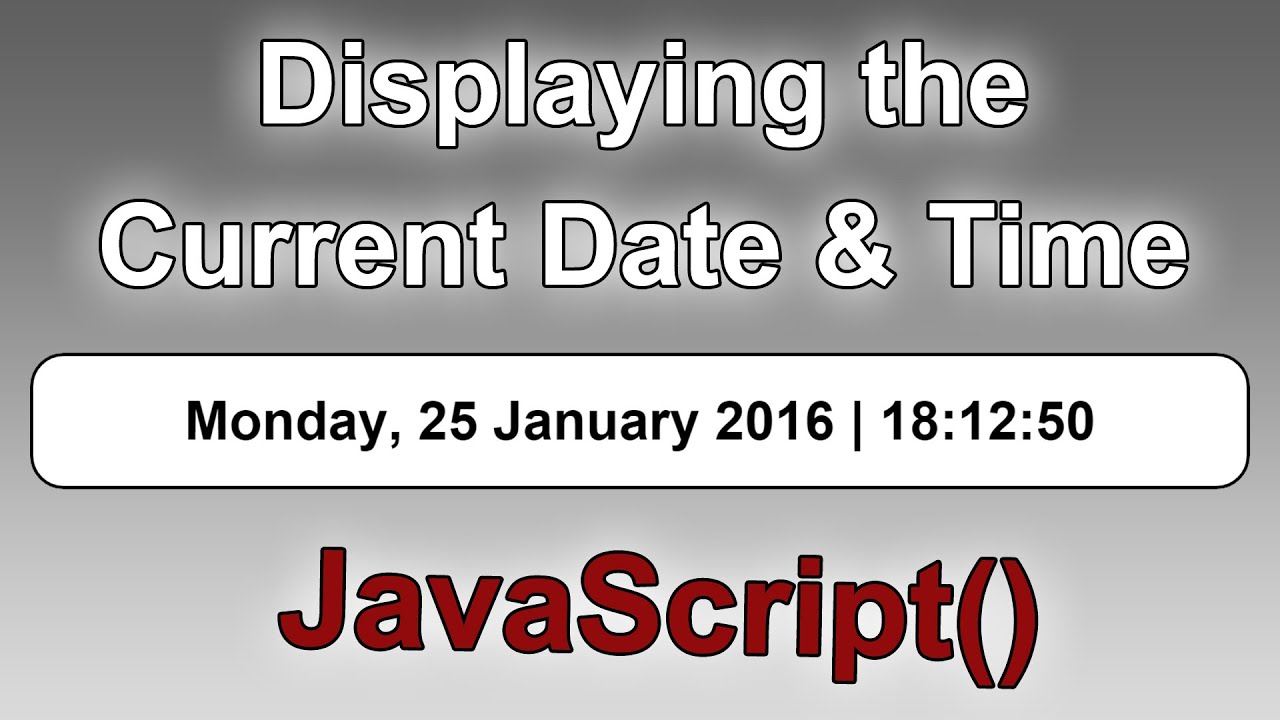 Displaying The Current Live Date Time On A Web Page Javascript