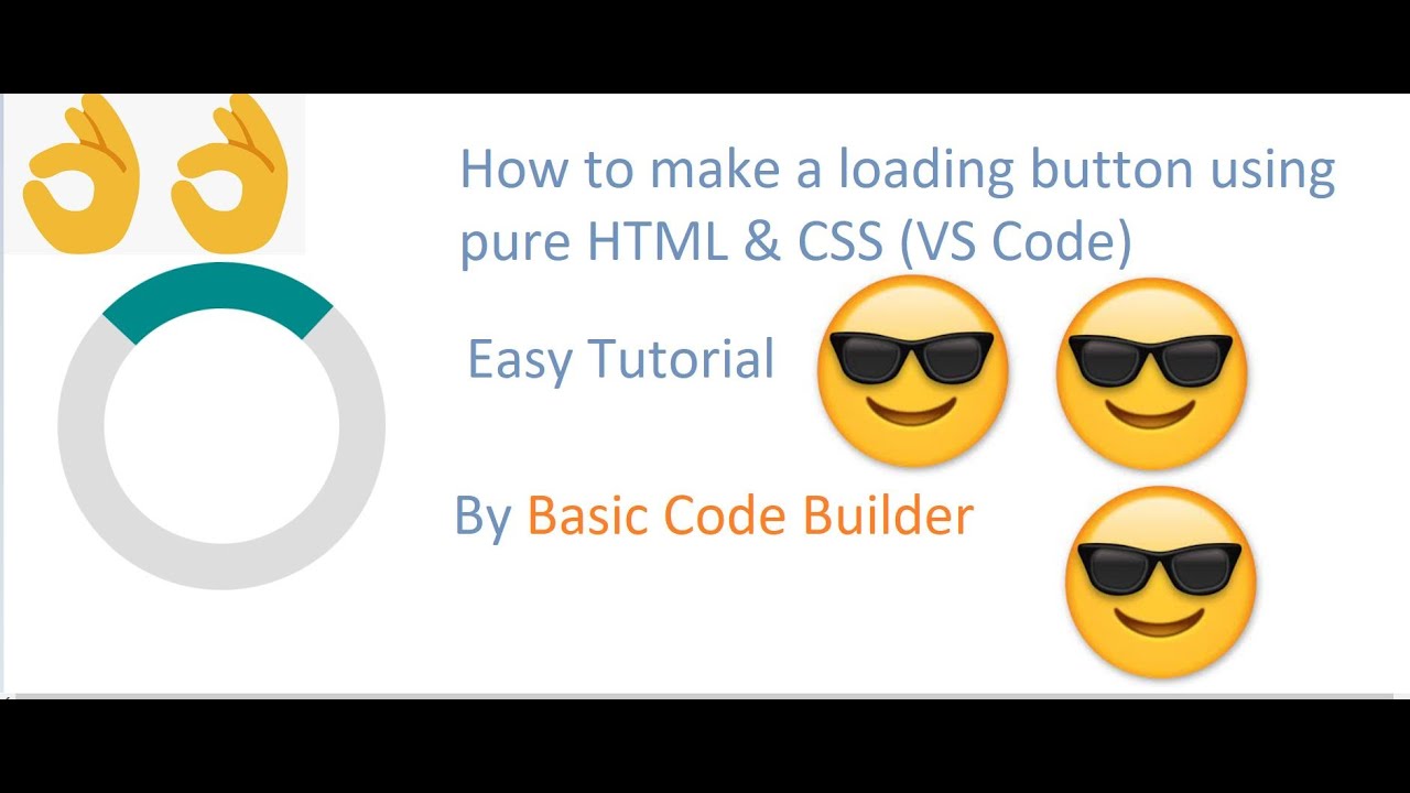 How To Make A Working Loading Button Using Html And Css Vs Code Youtube