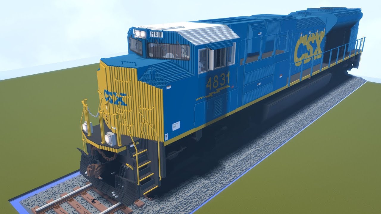 Minecraft Giant Csx Sd70ace Locomotive Review Youtube