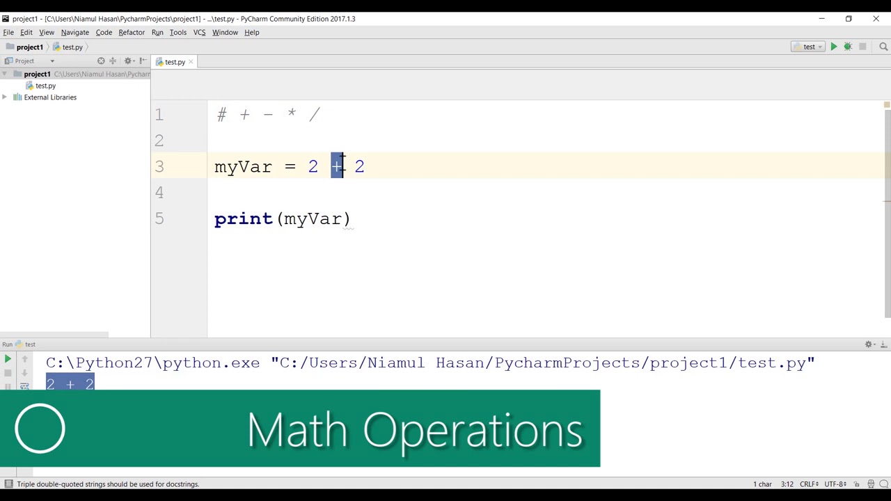 3 Python Bangla Tutorial Variables And Math Operations Youtube