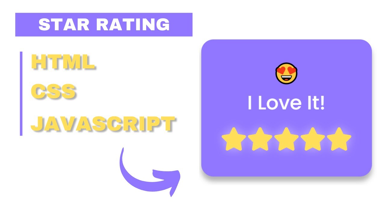 Star Rating Widget Using Html Css Javascript How To Create A Simple