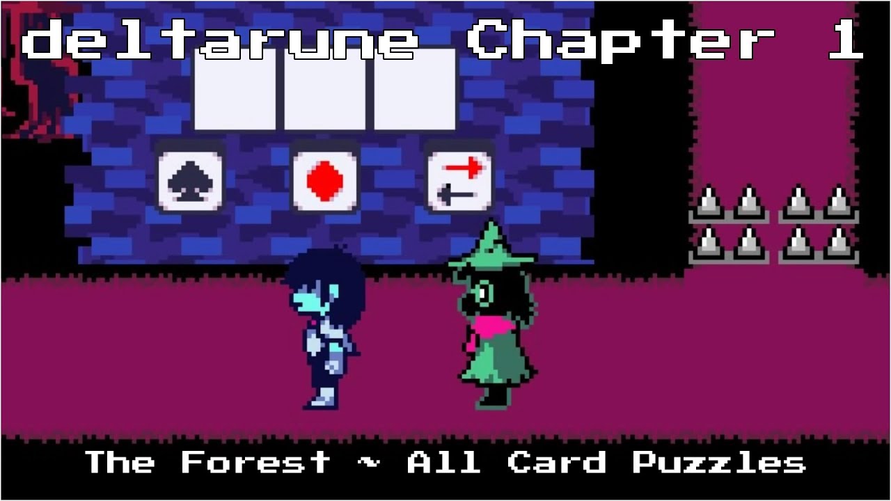 Deltarune Chapter 1 Forest All Card Puzzles Youtube