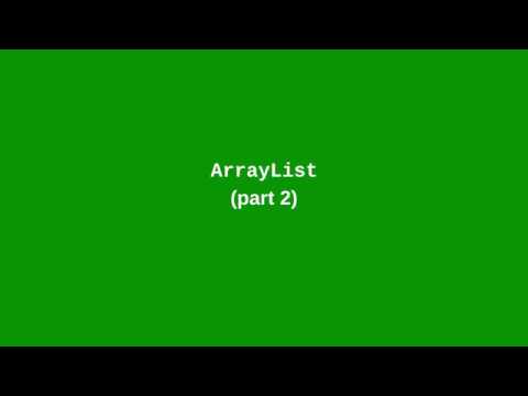 Chapter 11 Arraylist Part 2 Youtube