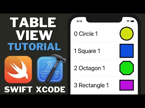 How To Use Table View Swift Xcode Tutorial Youtube