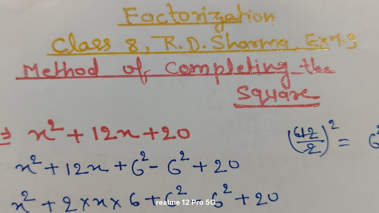 Factorization Class 8 Youtube