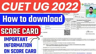How To Download Cuet Ug Score Card 2024 Cuet Result 2024cuet Ug Score ...