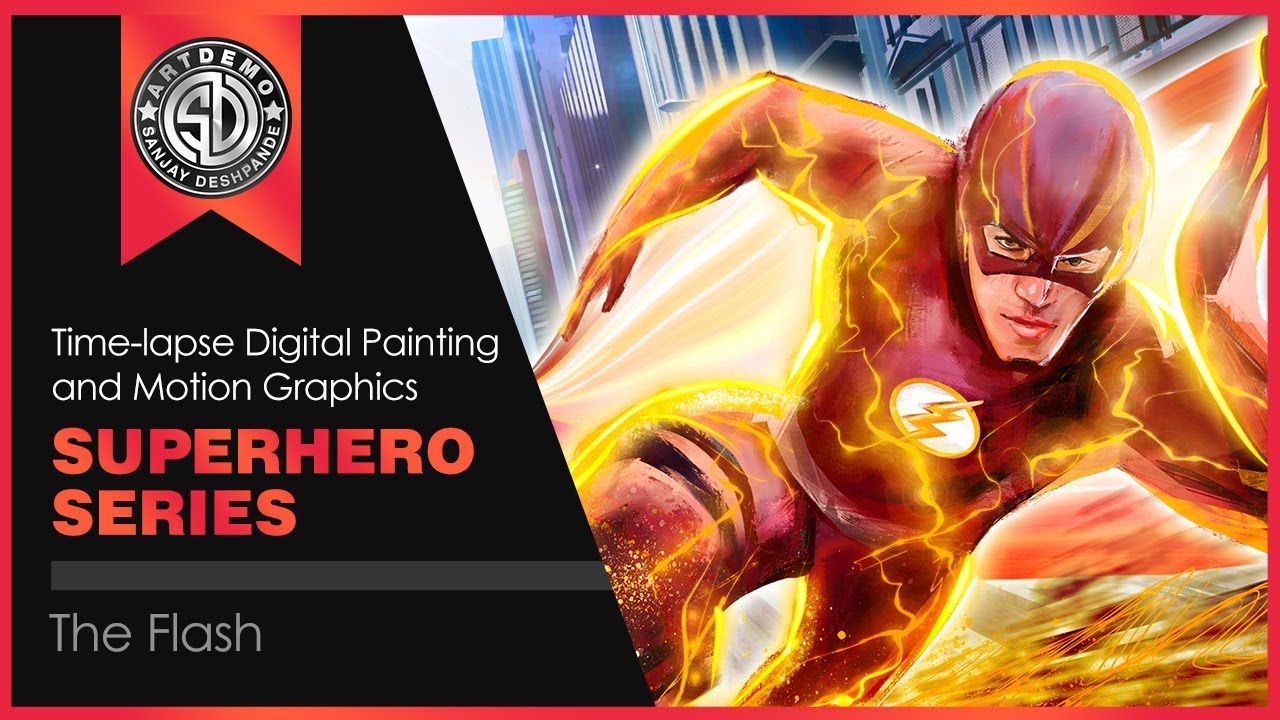 Time Lapse Digital Artwork With Motion Poster I Superhero Series I The
