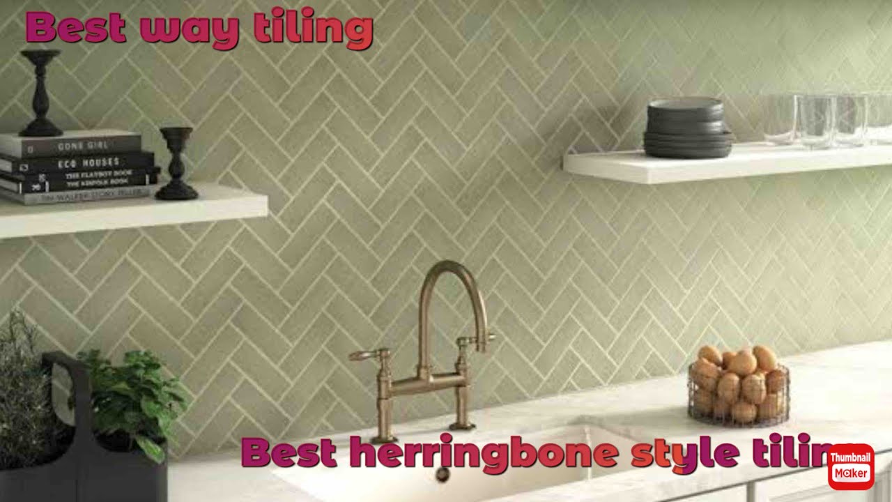 Double Herringbone Pattern On Kitchen Splashback Part 1 Youtube