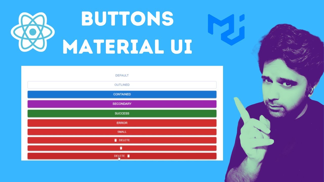 Buttons Material Ui React Js Tutorial For Beginners Youtube