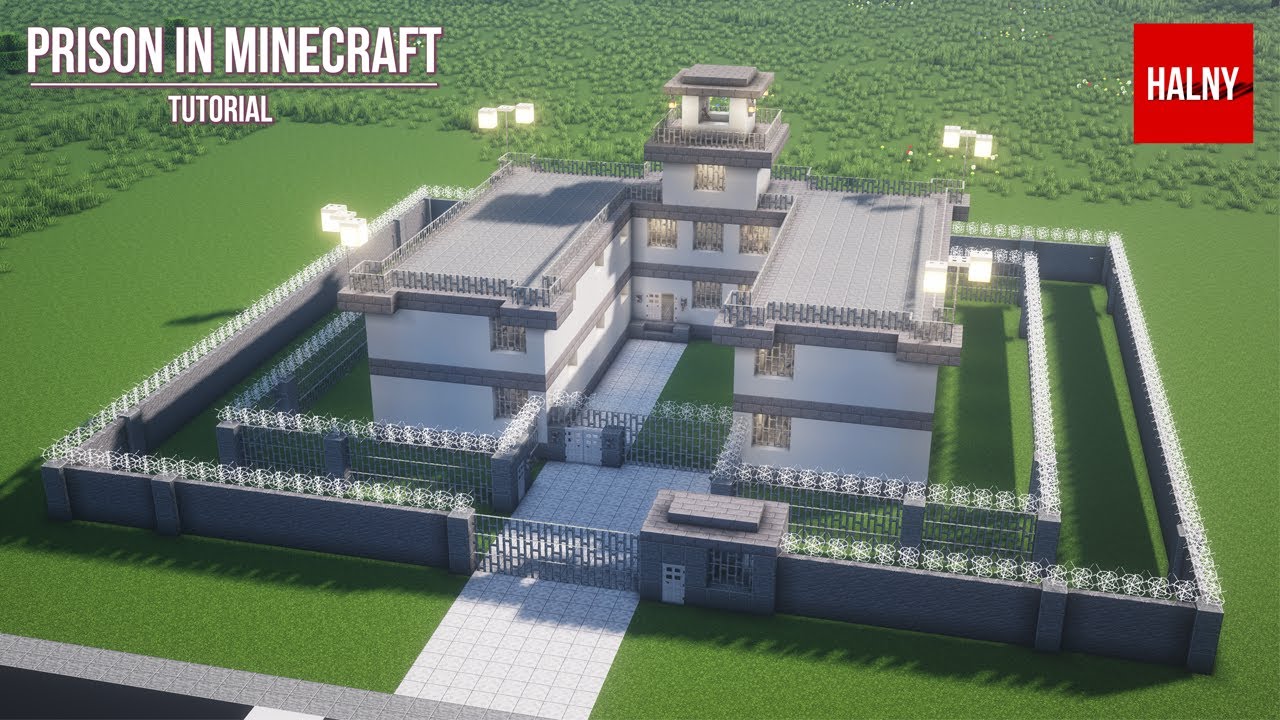 Prison In Minecraft Building Tutorial Youtube
