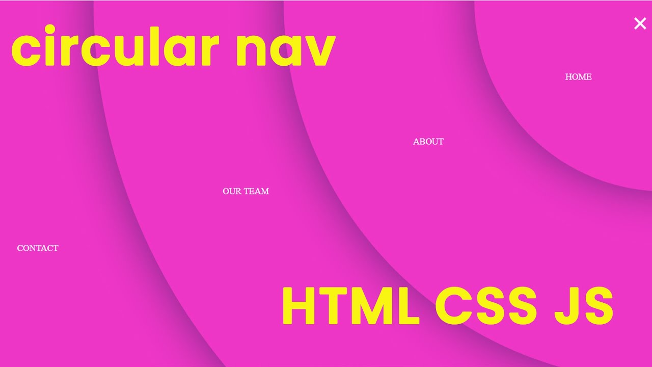 Circular Navbar Menu Using Html Css 3 Js Navigation Bar Design