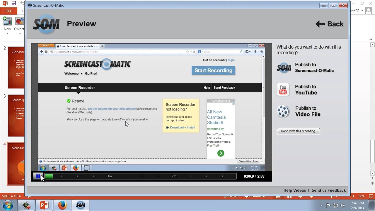 Creating A Screencast Youtube