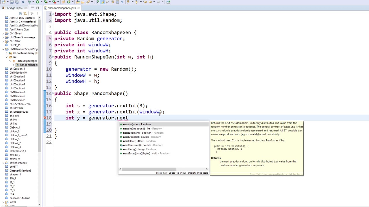 Java Programming Ch10 Project Random Shape Generator Youtube