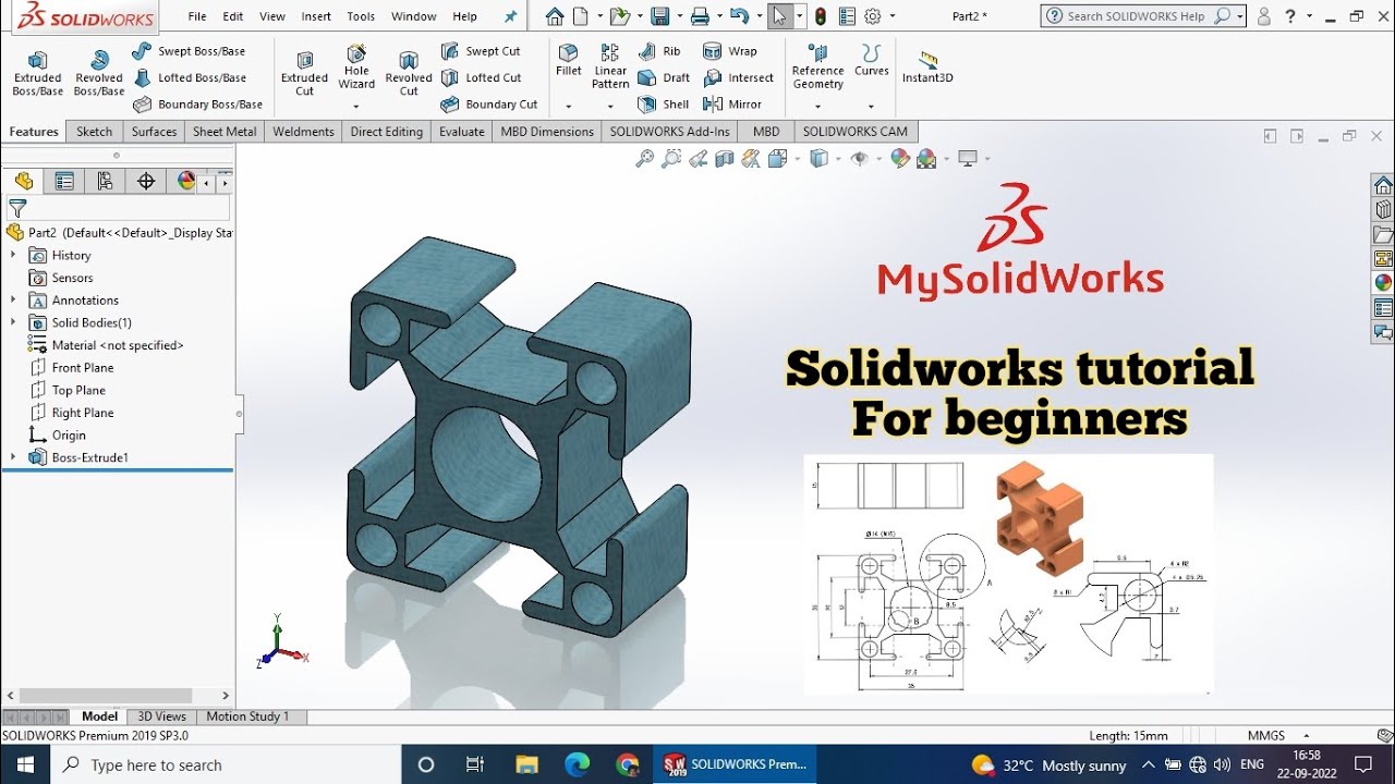 Solidworks Basic Tutorial For Beginners Design In Solidworks