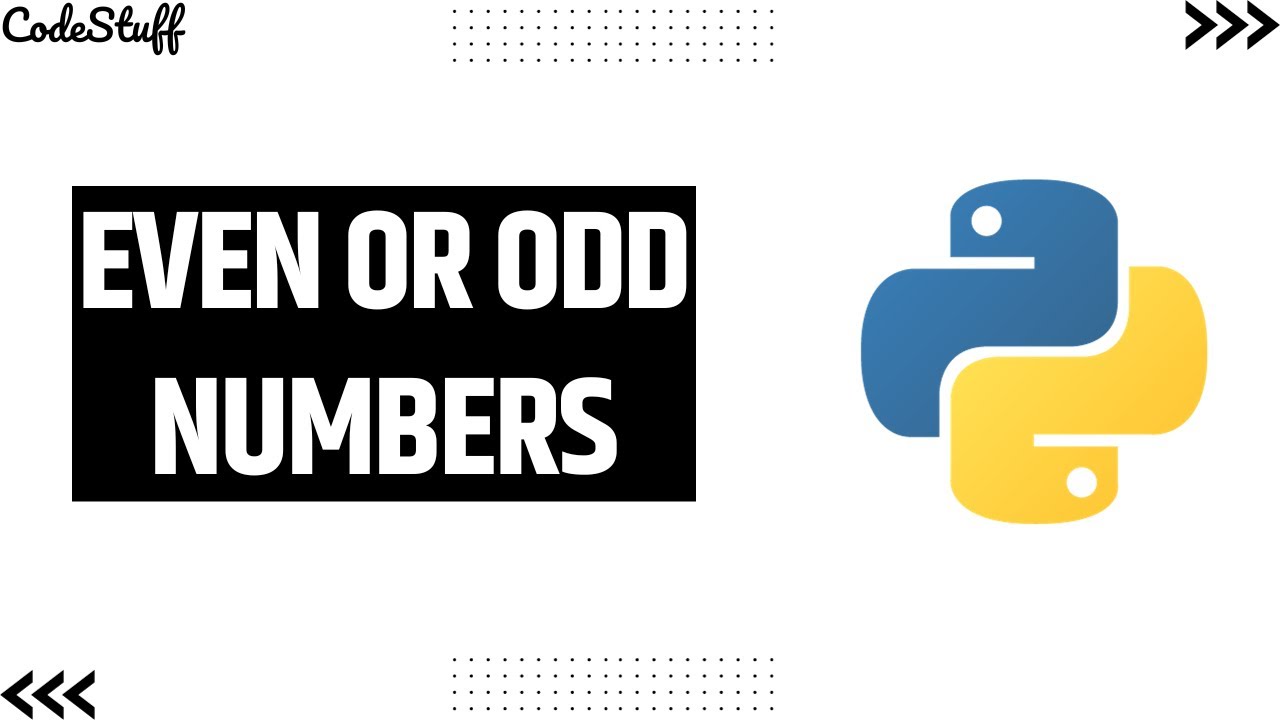 Even Or Odd Number Program Tutorial Python Youtube