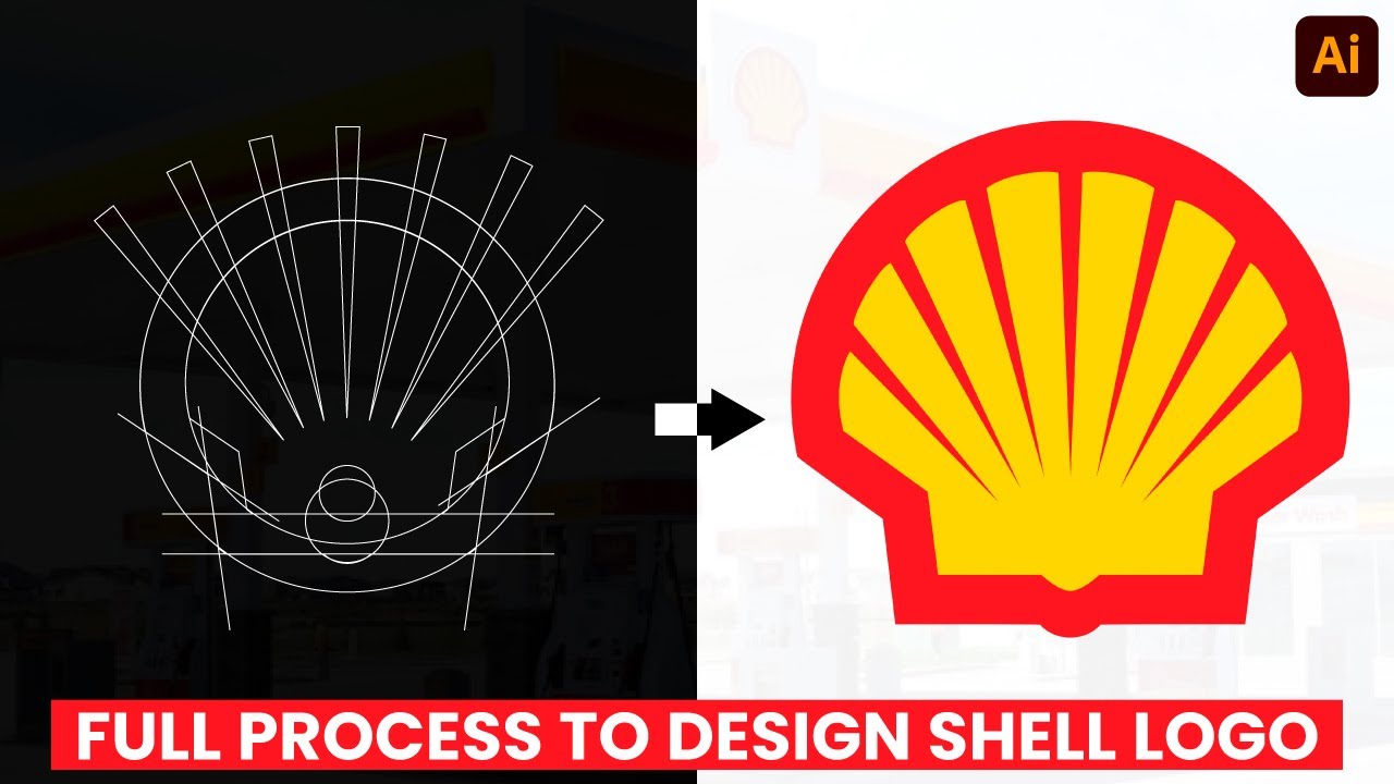 Design Shell Logo In Illustrator From Start To Finish Youtube