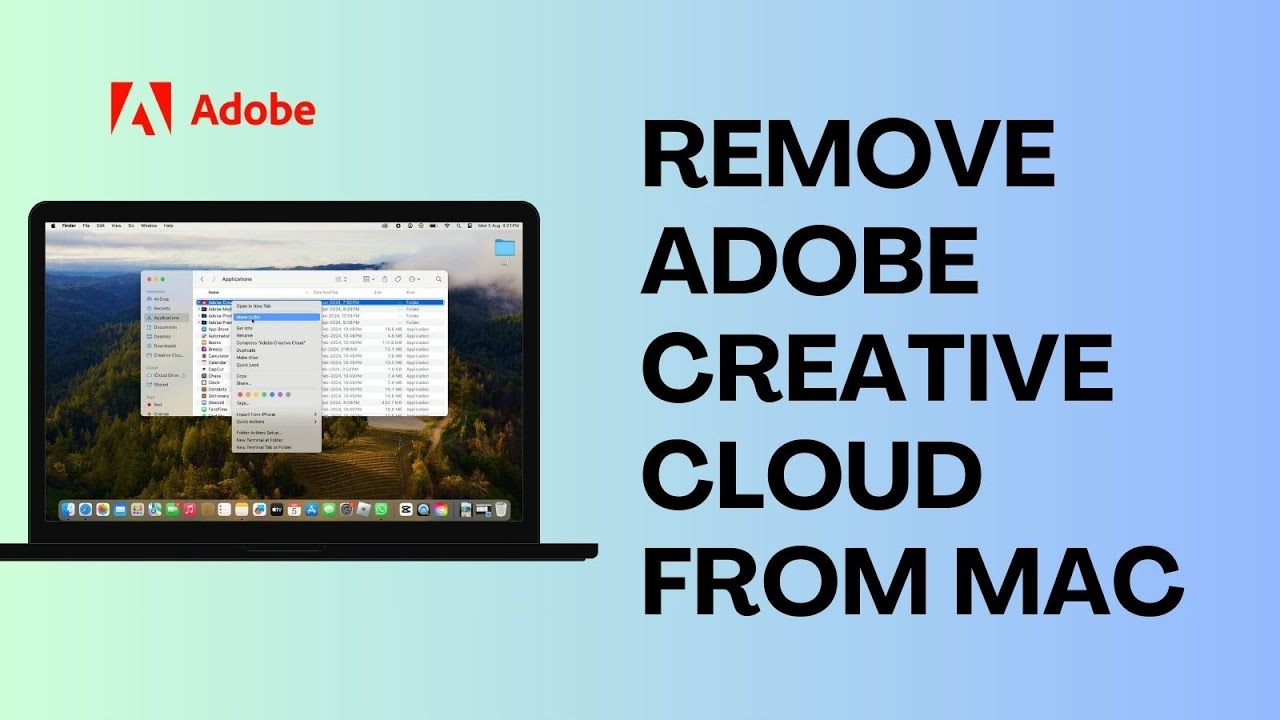 How To Remove Adobe Cloud From Computer Youtube