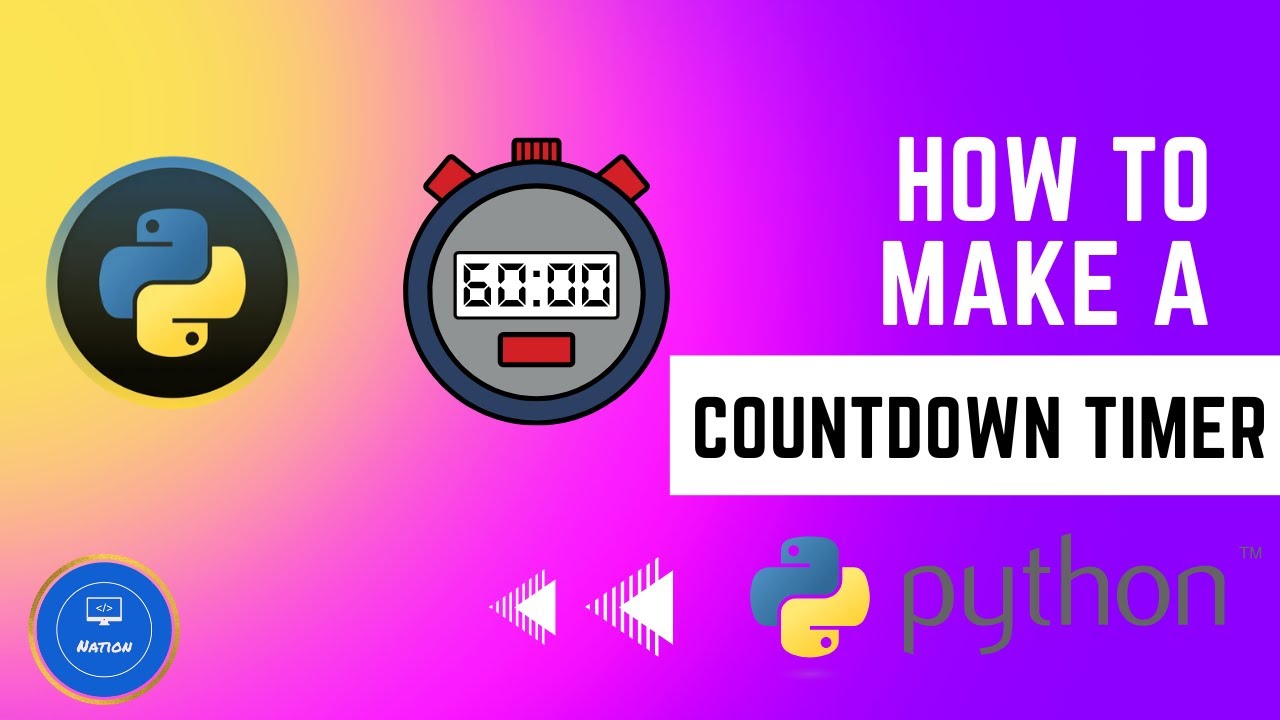 Make A Countdown Timer Using Python Developers Nation Youtube