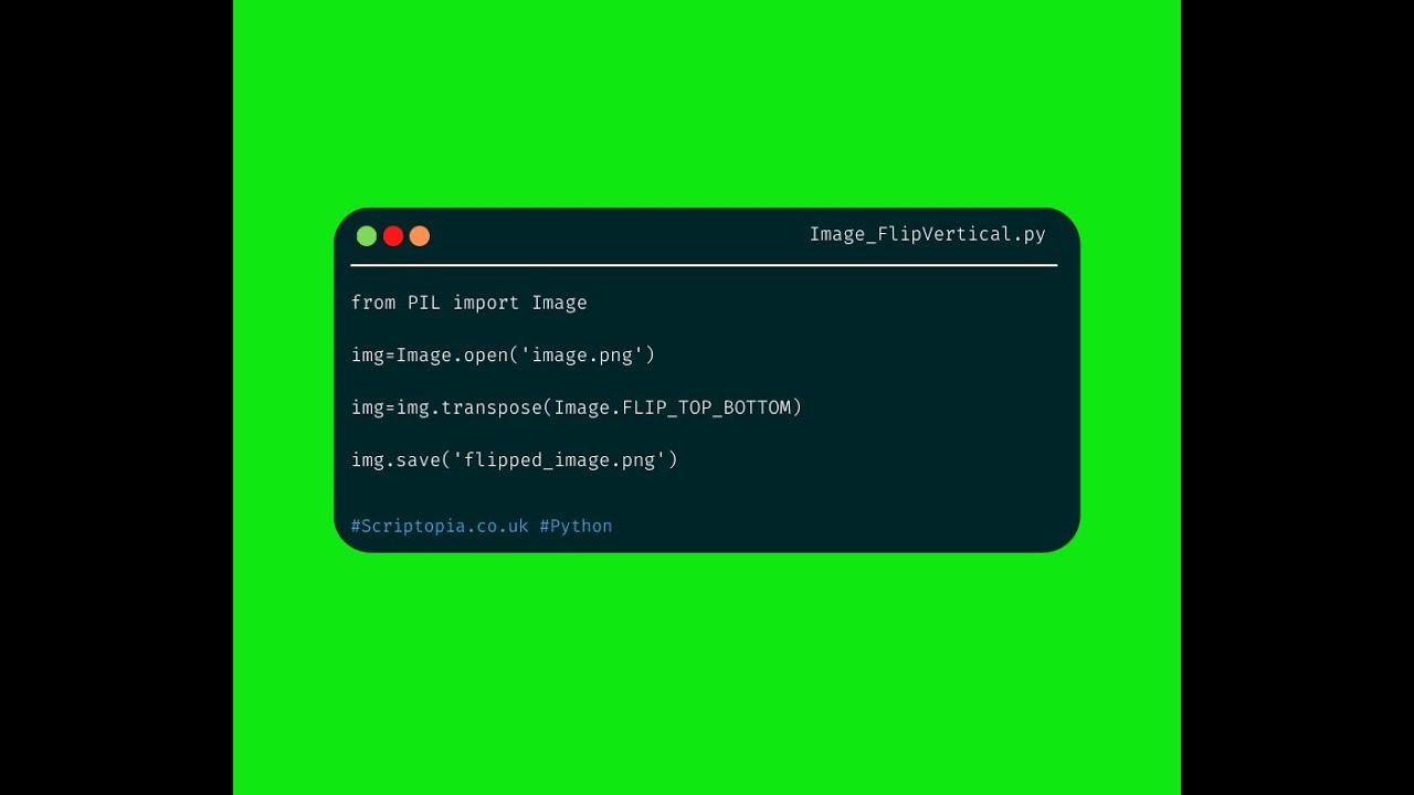 Python Pil Flip Image Vertically Youtube