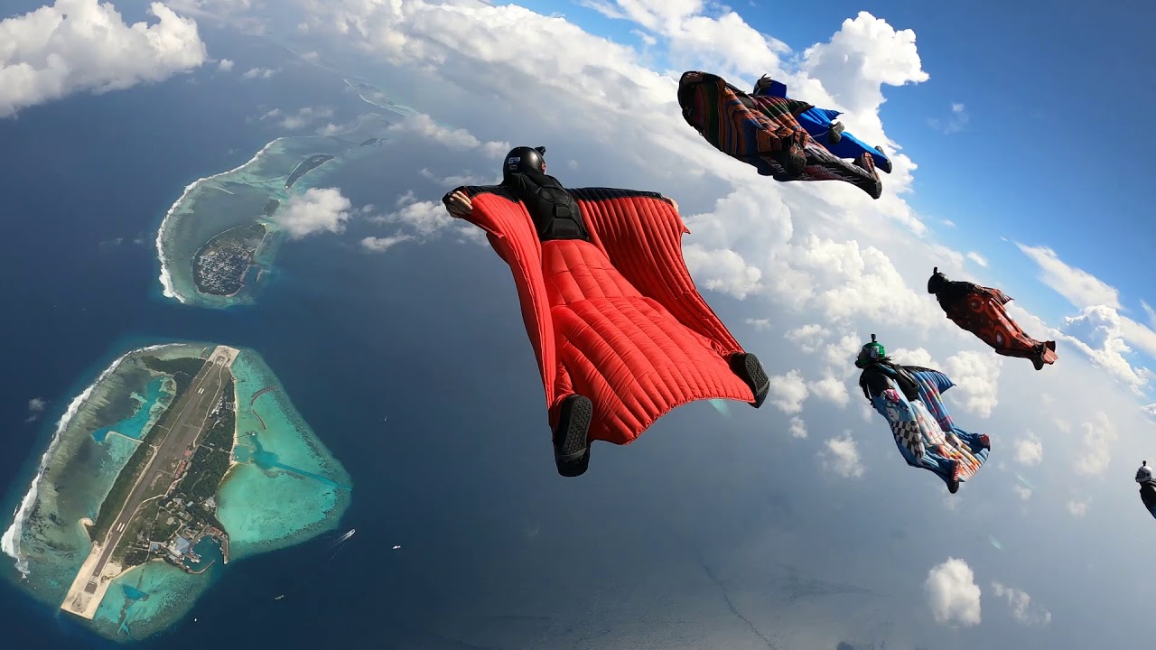 Wingsuit Flying Over The Maldives Islands Youtube