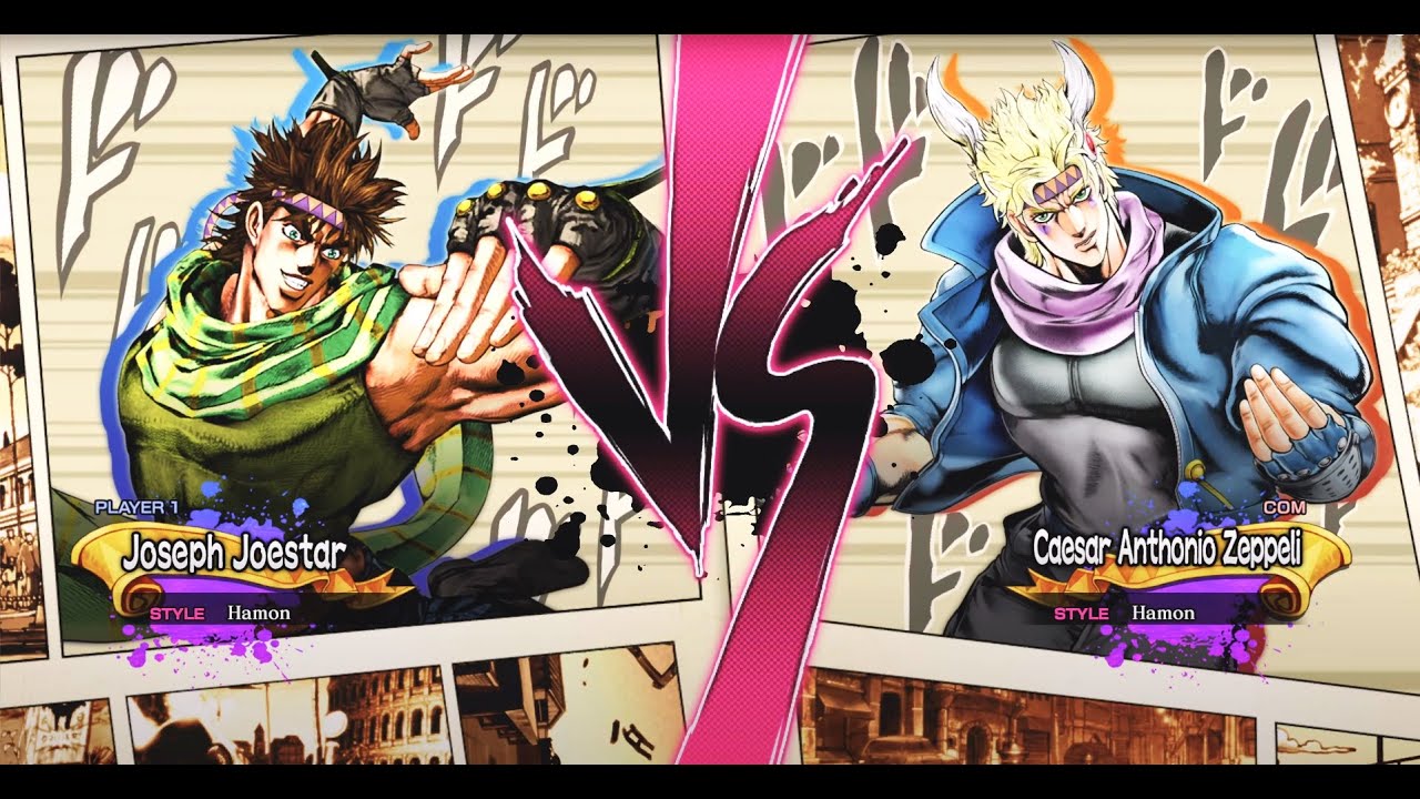 Jojo S Bizarre Adventure Caesar Vs Joseph Ripple Clash Ps5 Youtube