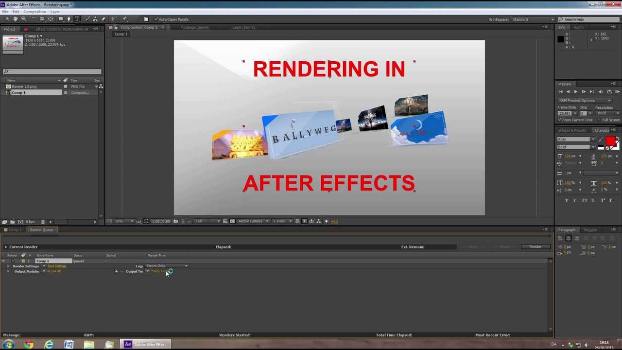 Tutorial Rendering In After Effects Youtube