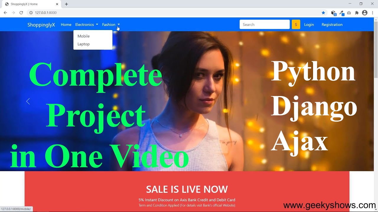 Shoppinglyx E Commerce Shopping Website Complete Django Project Hindi