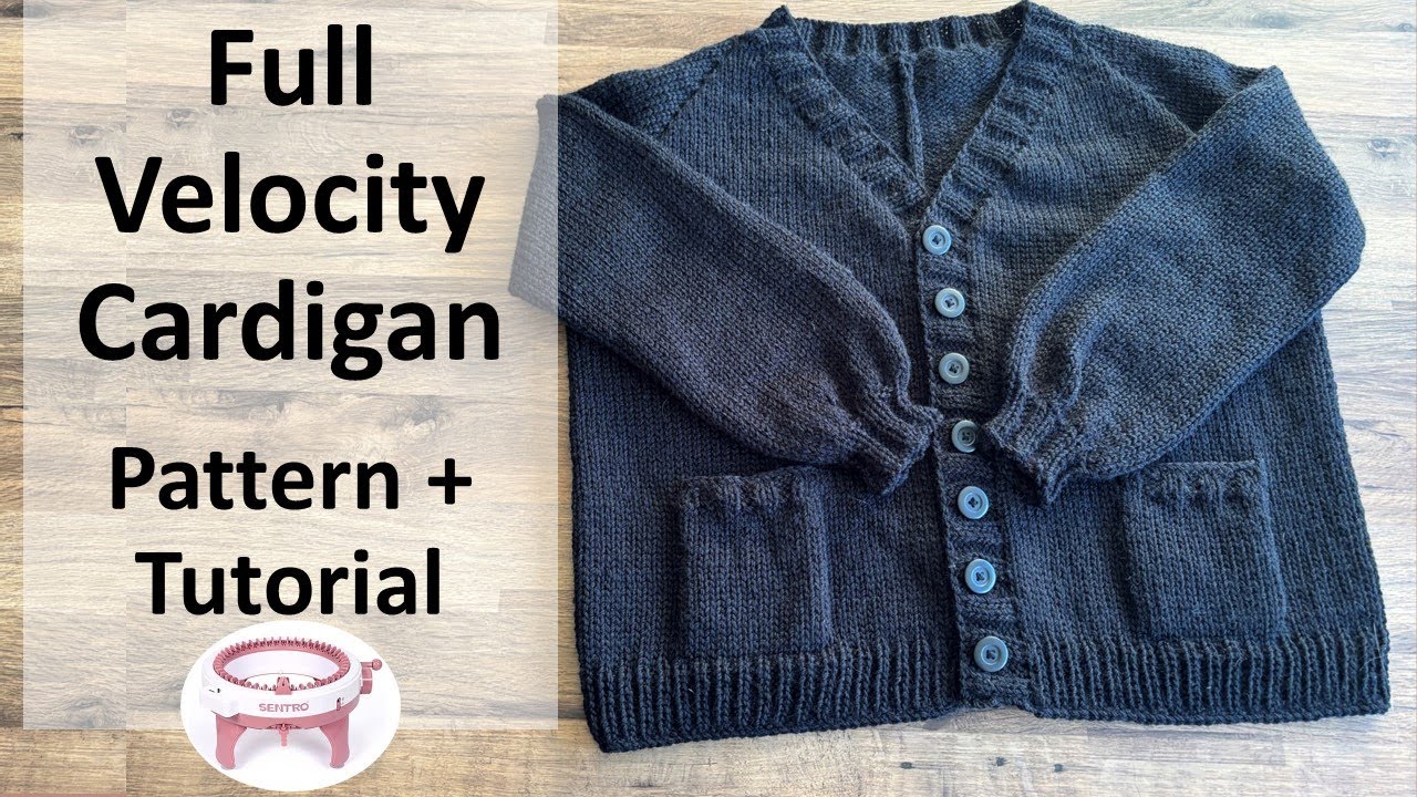 Sentro Knitting Machine Cardigan With Pockets Pattern Tutorial