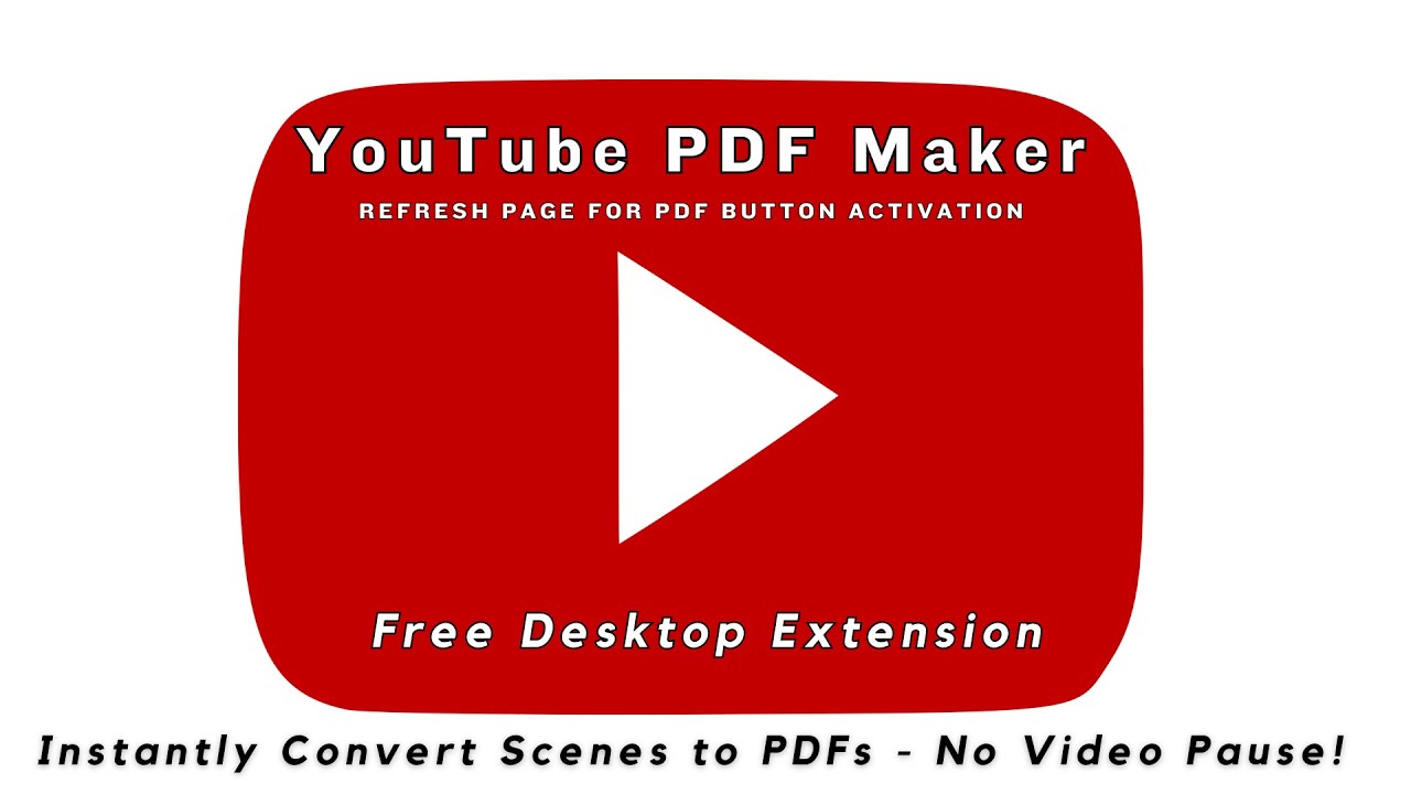 Youtube Pdf Maker Chrome Extension Youtube