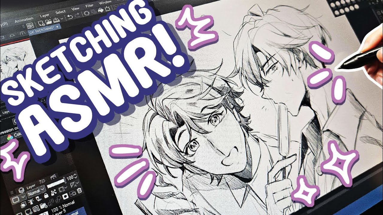 Sketching Asmr Doodling My Ocs Youtube