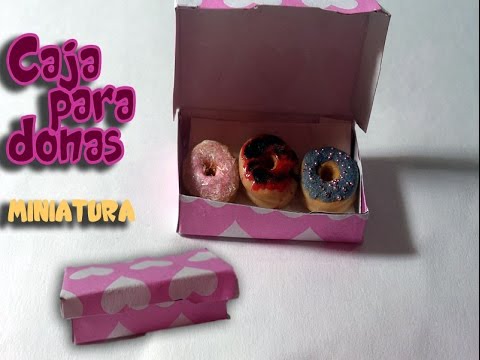 Caja Miniatura Para Donas Youtube