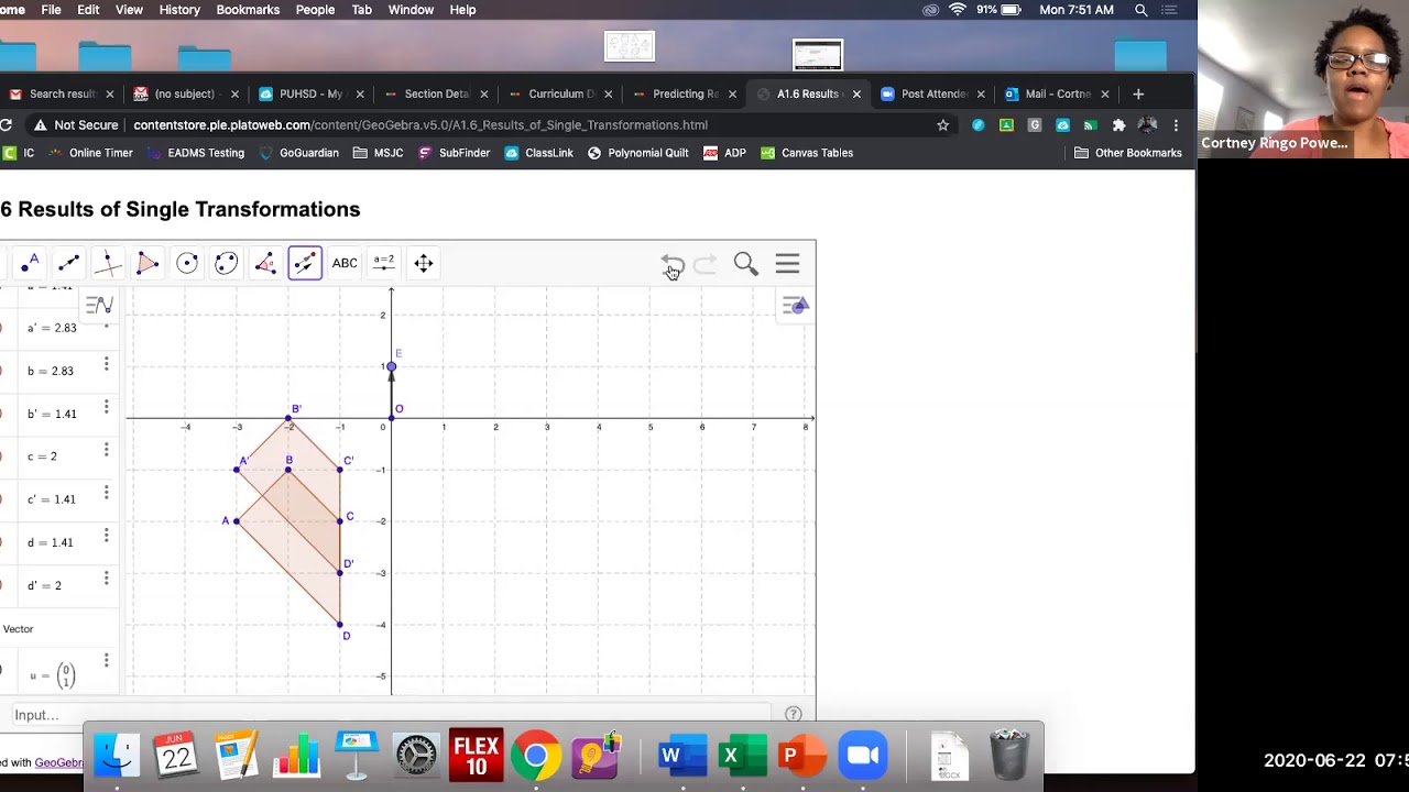How To Use Geogebra To Translate Objects Youtube