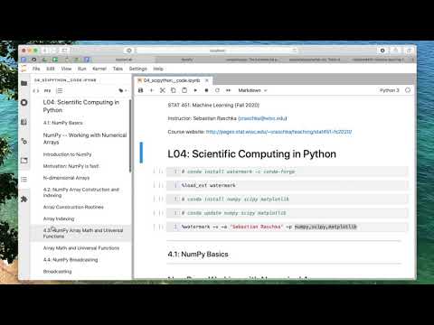 4 1 Intro To Numpy L04 Scientific Computing In Python Youtube