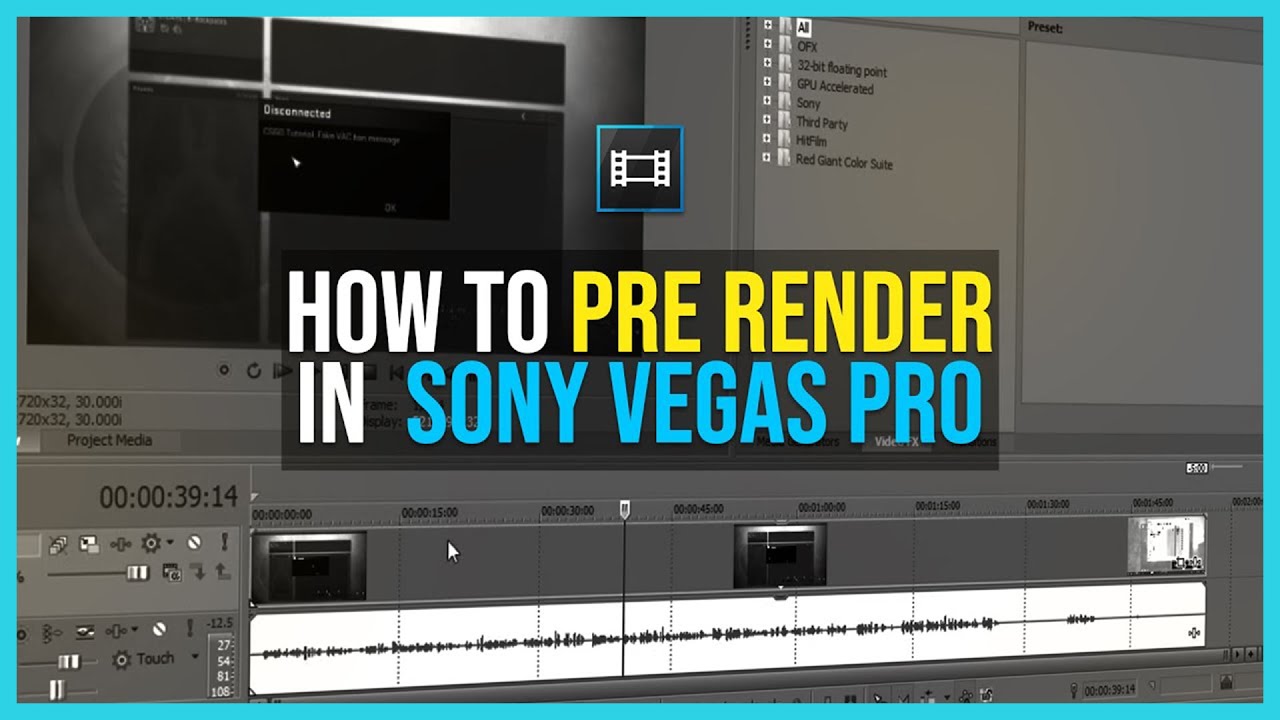 Vegas Pro Pre Rendering Sony Vegas Pro Tutorial Youtube