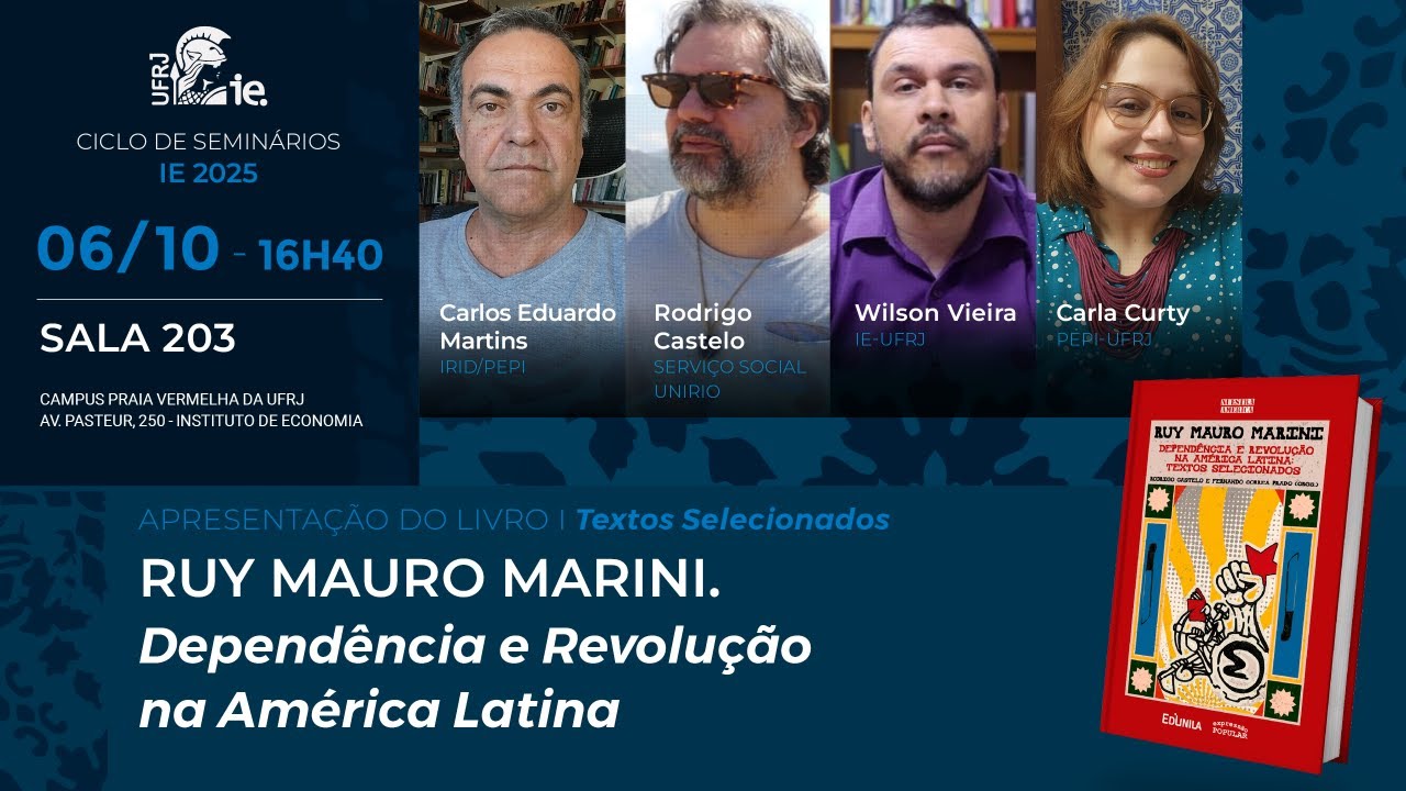 Ruy Mauro Marini Dependência E Revolução Na América Latina Youtube