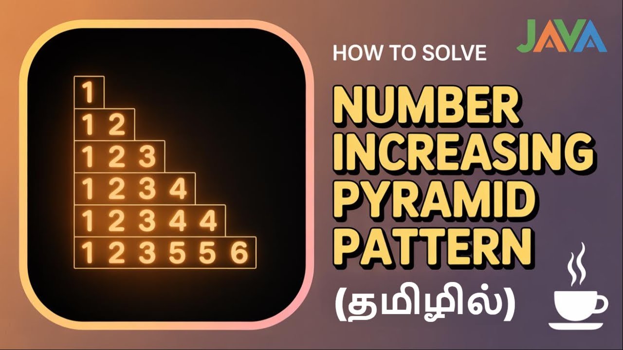 How To Solve Number Increasing Pyramid Pattern In Java Pattern