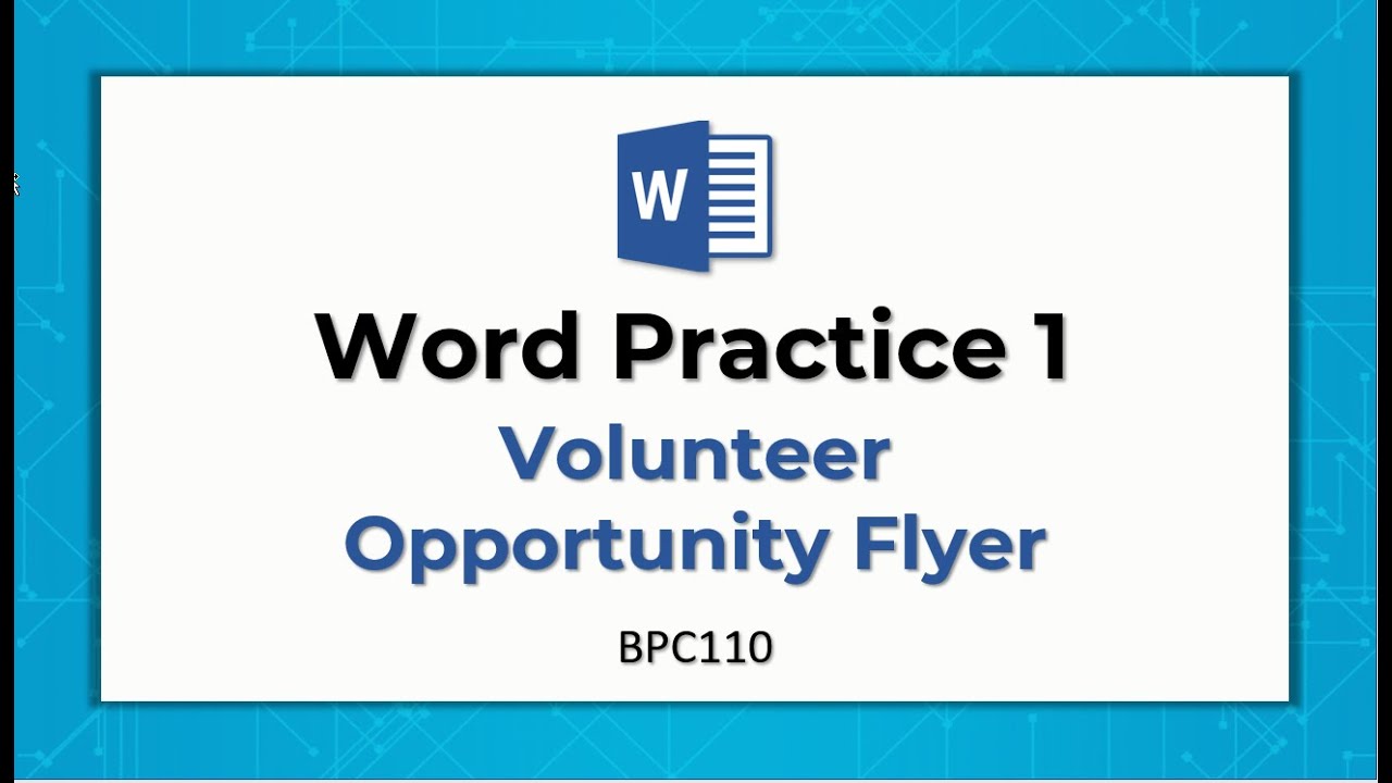 Bpc110 Word Practice 1 Youtube