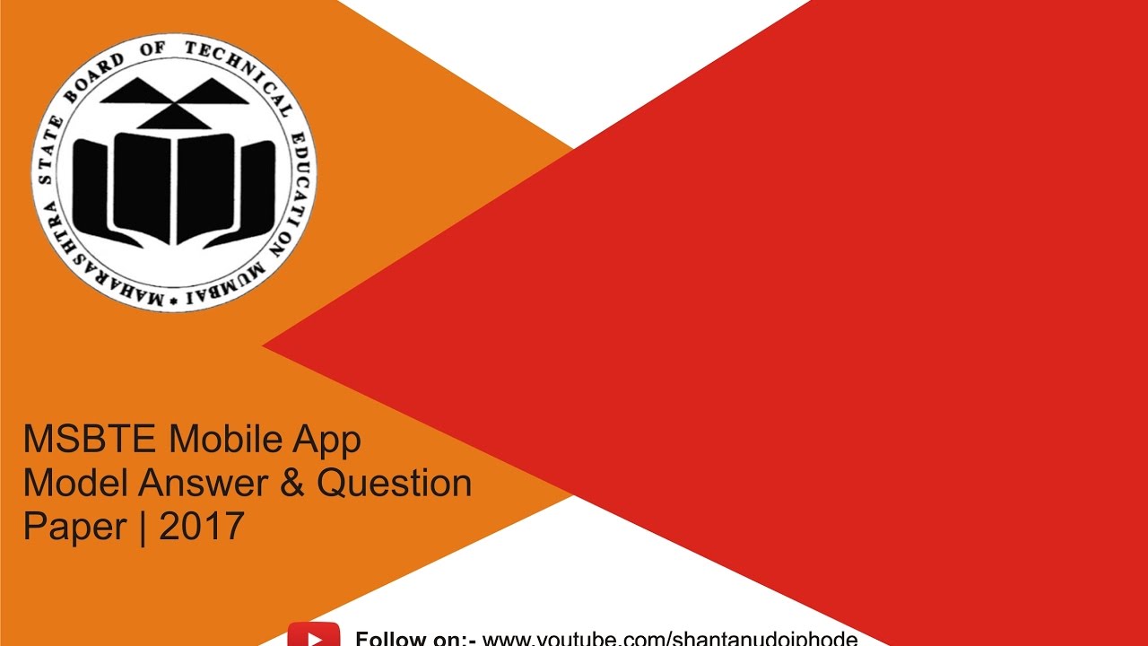 How To Download Model Answer Paper Msbte Mobile App 2017 Youtube