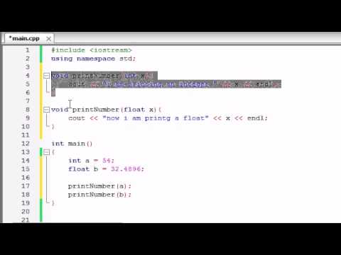 Buckys C Programming Tutorials 30 Function Overloading Youtube