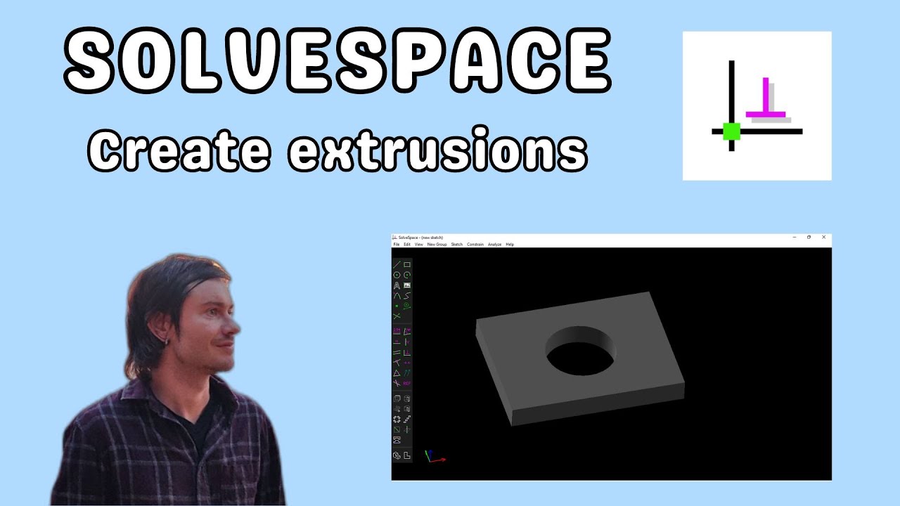 Solvespace Create Extrusions Youtube