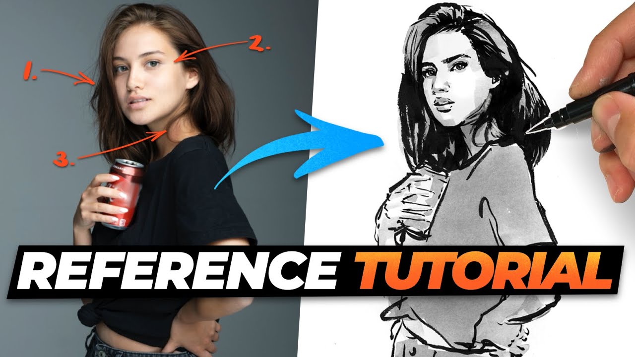 How To Draw Freely From A Reference Tutorial Youtube