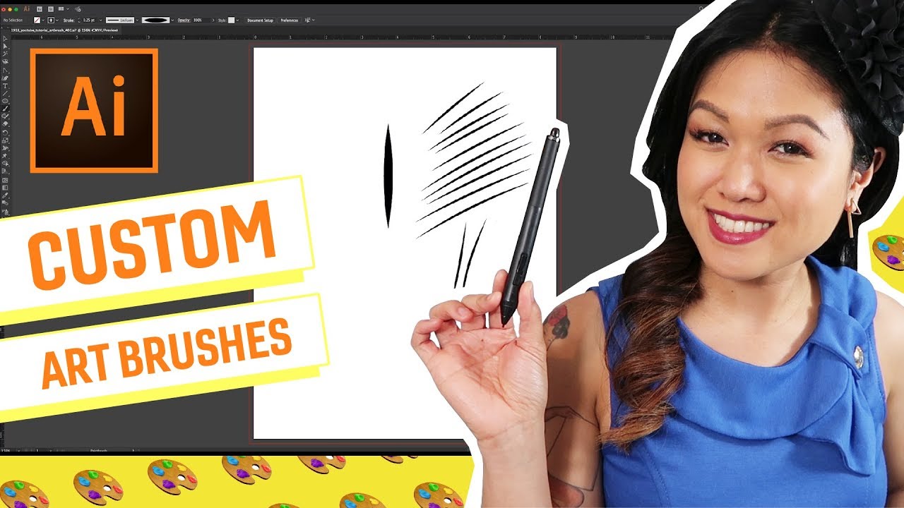 How To Create A Custom Art Brush In Adobe Illustrator Cc Tutorial
