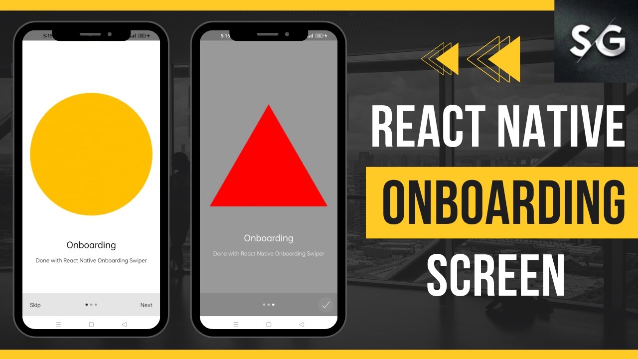 React Native Onboarding Screen Animated Carousel Tutorial Youtube