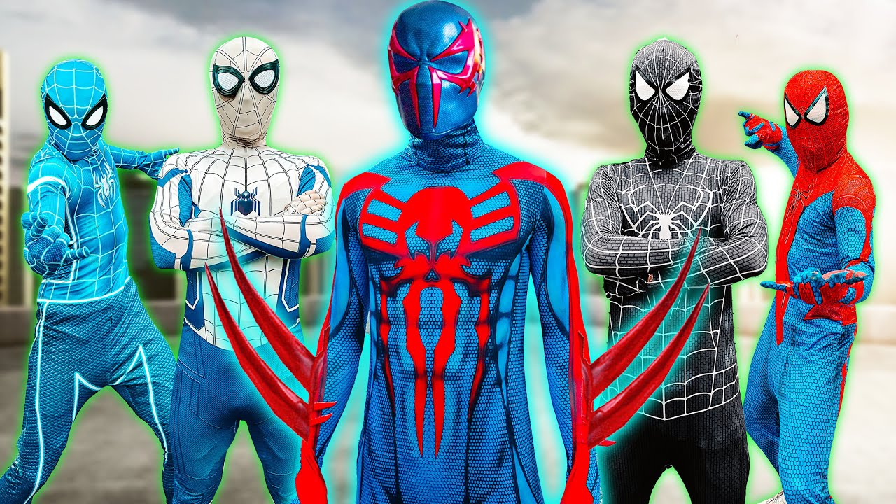 Team Spider Man Vs Bad Guy Team The Spider Verse Spider Man 2099 1 0