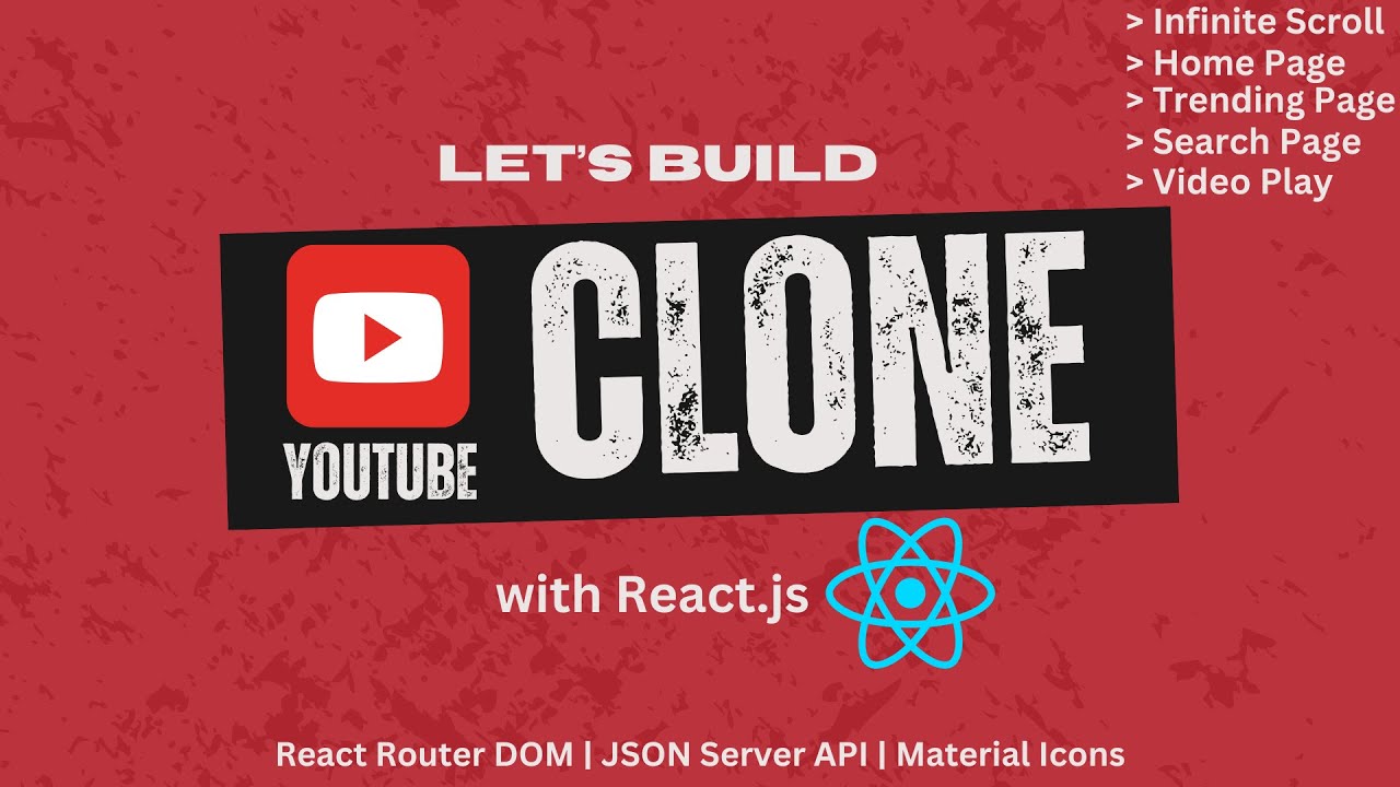 рџљђ Build A Youtube Clone With React Js Full Tutorial React For