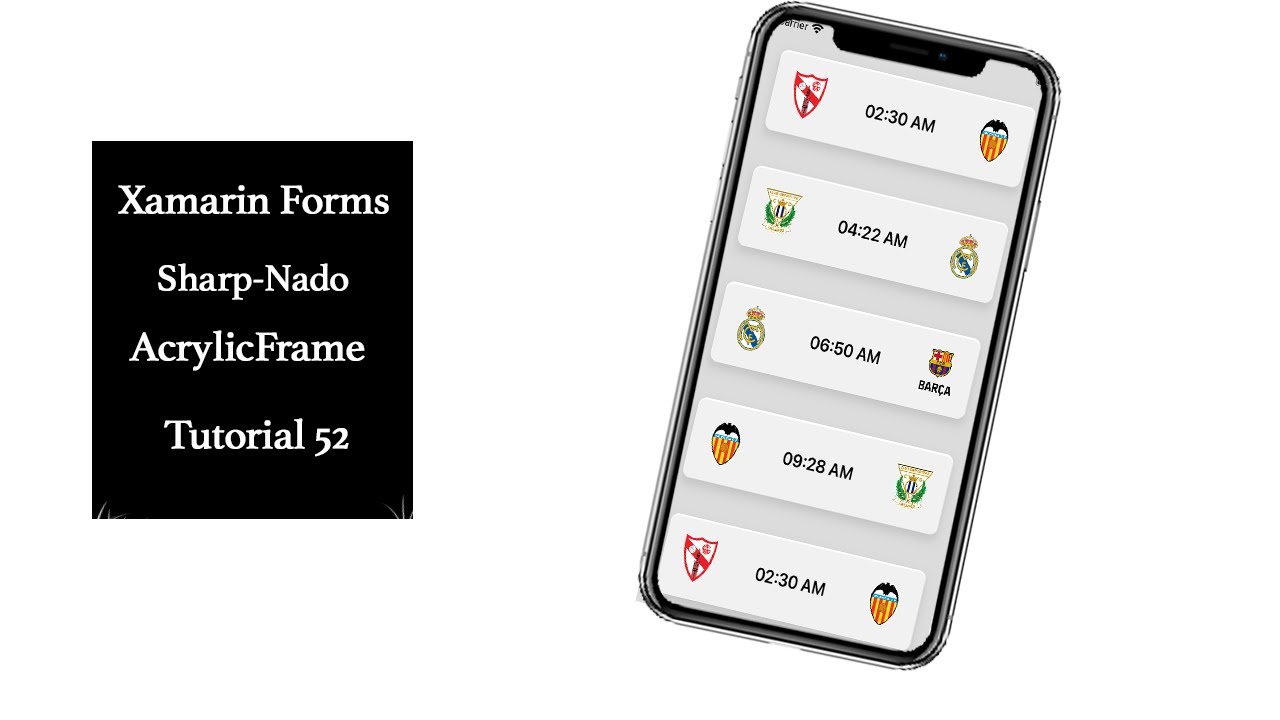 Xamarin Forms Material Frame Acrylic And Shadow Design In Xamarin Forms