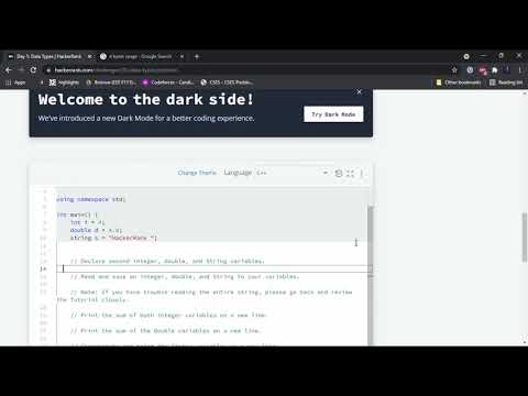 Hackerrank 30 Days Of Code Day 1 C Solution And Concepts Youtube