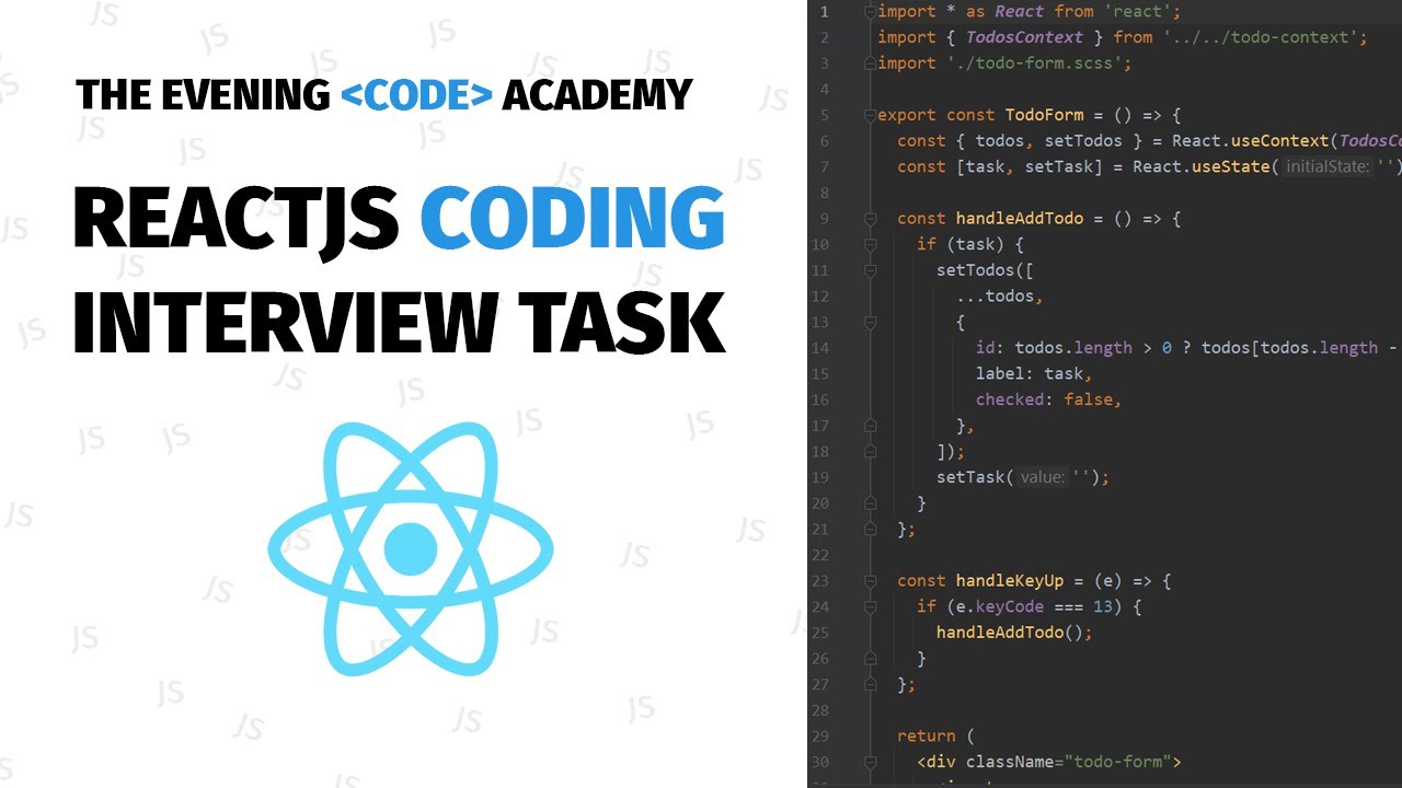 Reactjs Coding Interview Task Youtube