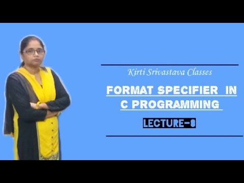 Format Specifier In C Programming Youtube