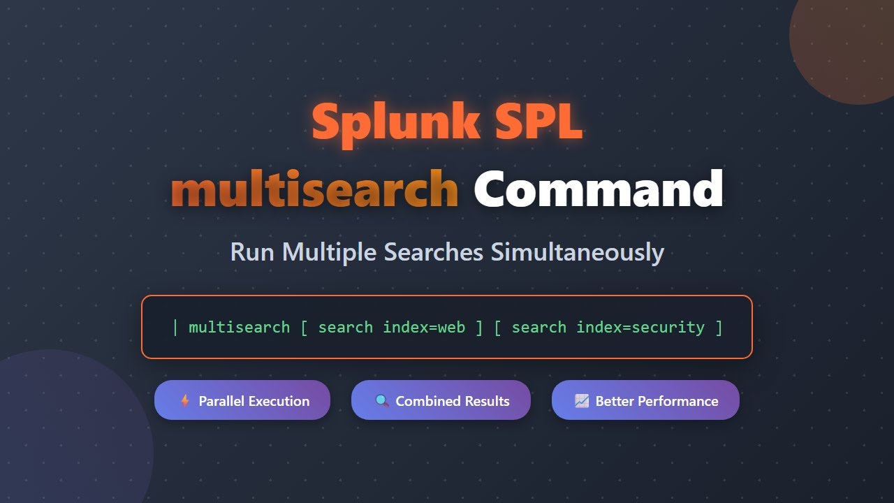 Master Splunk Spl Multisearch Command Run Multiple Searches Combine